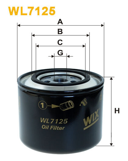 Wix WL7125 Car Oil Filter - Spin-On Replaces W1126 PH28071 AW103 | eBay