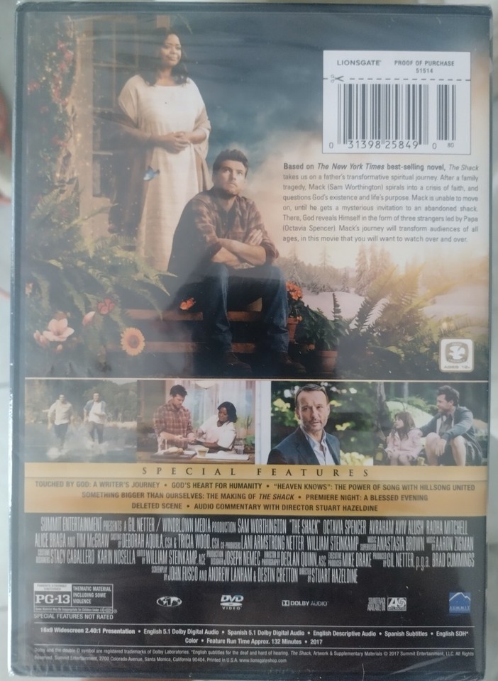 The Shack - Sam Worthington (DVD, 2017) Summit Pictures 31398258490 | eBay