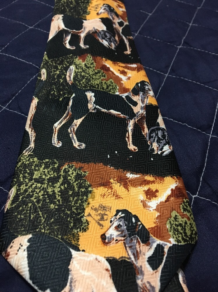 Sette And Bello Men's Necktie Ugly Dogs Pointers Hunting Dogs | eBay