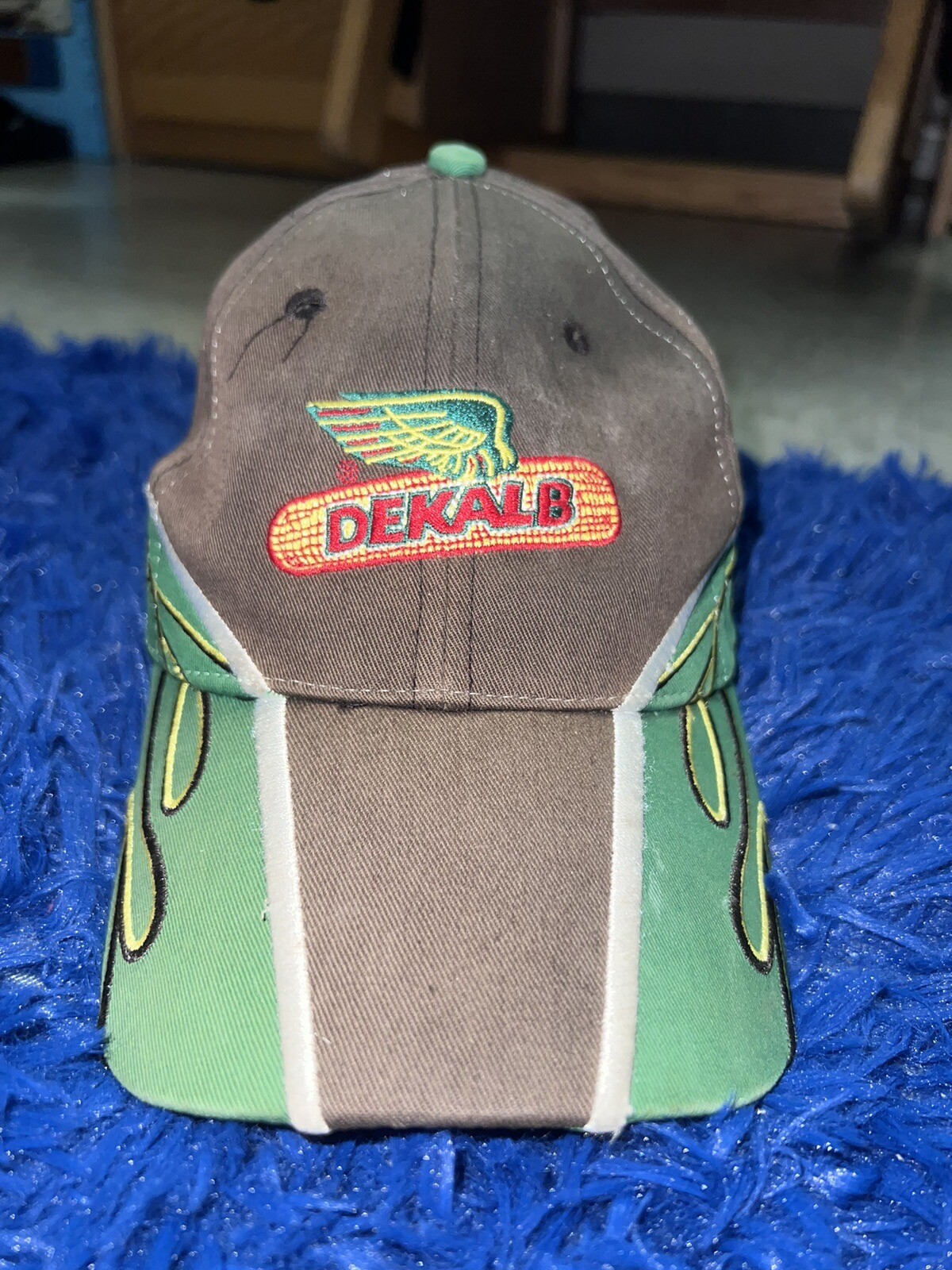 Dekalb Performance Racing Hat Cap Strap Back Brown/Green | eBay