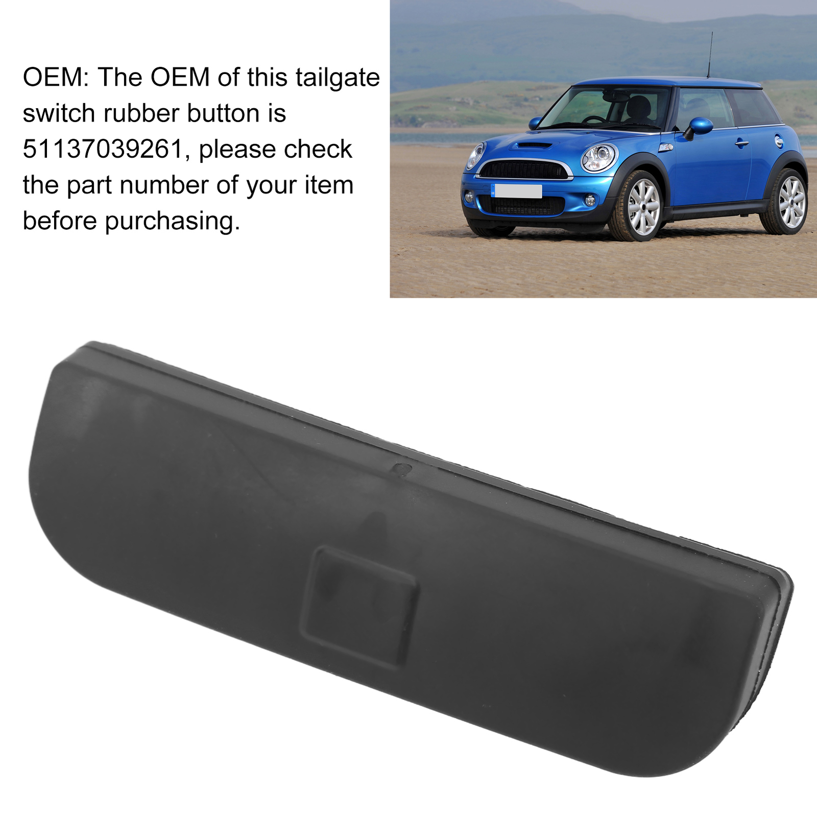 Tailgate Switch Rubber Button 51137039261 For R56 R50 R57 R58 R59 ...