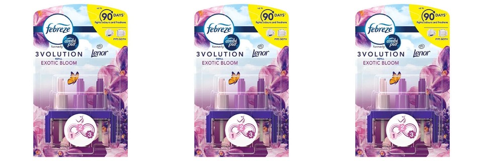 3x 20ml 3volution Febreze Ambi Pur 3Volution Plug In Refills 90 Days | eBay