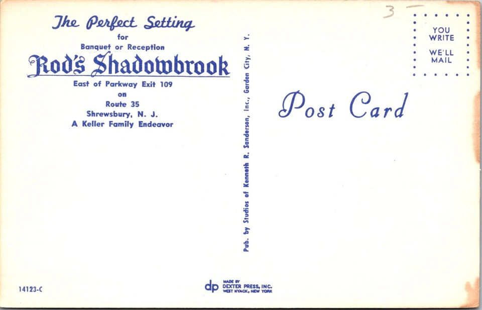 Shrewsbury NJ Rod's Shadowbrook Restaurant Interior Vintage Chrome ...