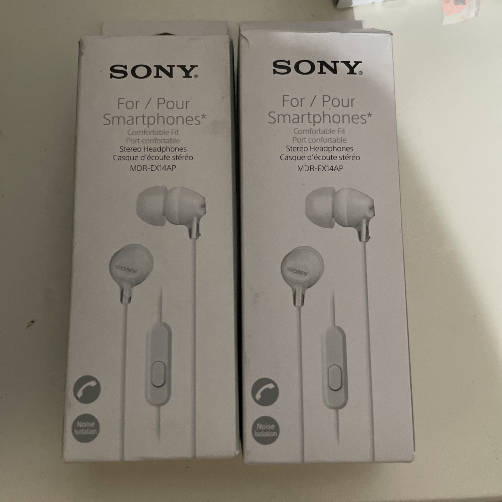 lot 2 ORIGINAL Sony MDREX14AP Headset Ear Bud Headphones MDR-EX14AP ...