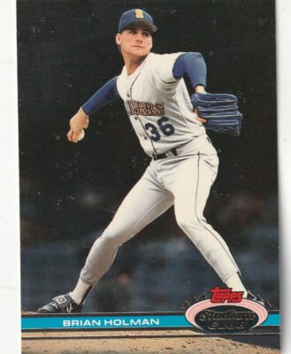 FREE SHIPPING-MINT-1991 Topps Stadium Club Brian Holman #106 MARINERS ...