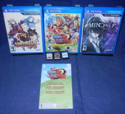 PS Vita; Sorcery Saga Curse Great Curry God, ONE PIECE Unlmt World Red ...