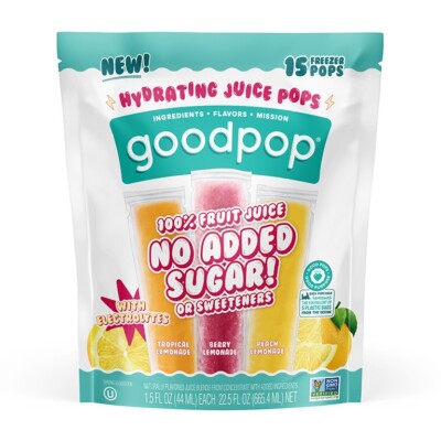 GoodPop Freezer Pops, 100% Juice & 0 Added Sugar - 15 ct (PICK FLAVOR ...