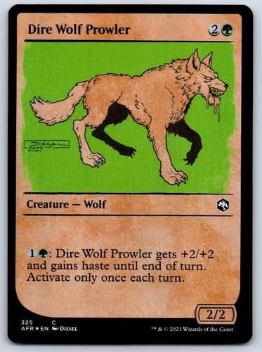 Dire Wolf Prowler FOIL Showcase - Adventures Forgotten Realms Magic ...
