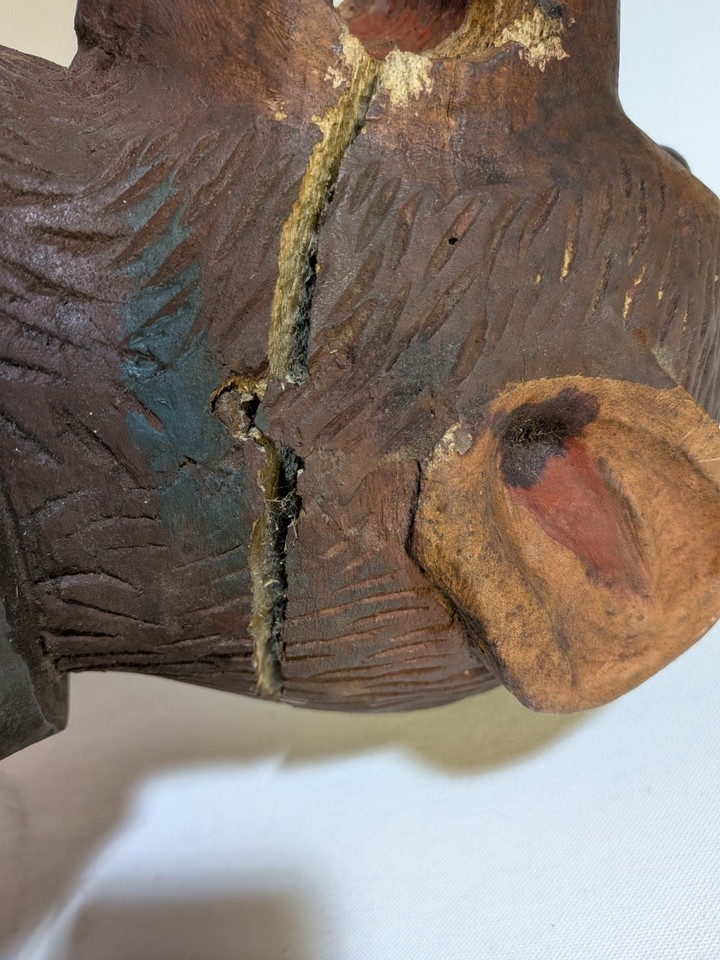 Antique Carved Wooden Monkey Carousel Carnival Folk Art Circus ...