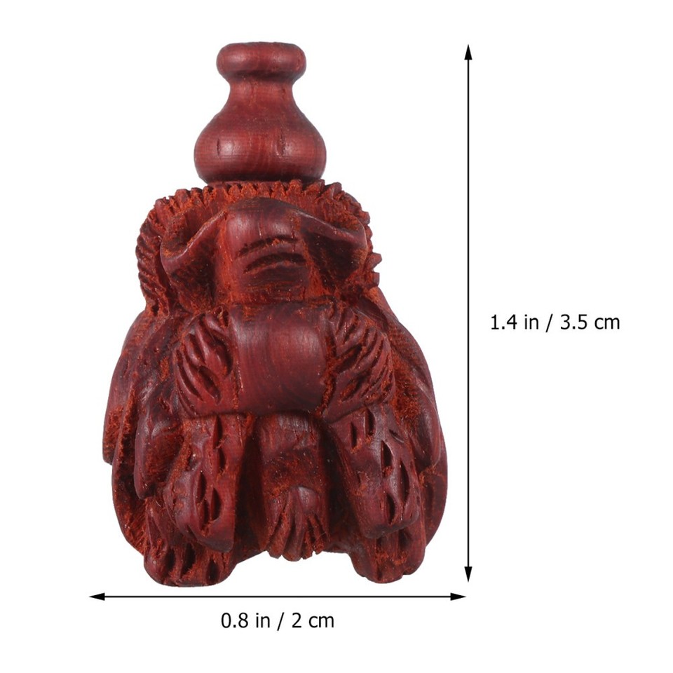 Three-dimensional Hand Carved Chinese Dragon Head DIY Pendant Wooden ...