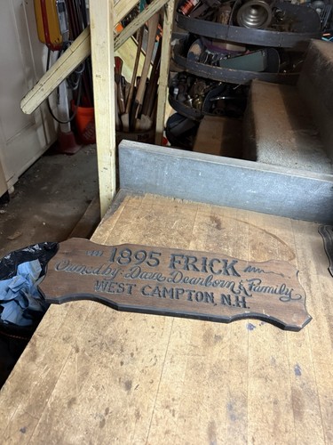 Antique 1895 Frick West Campton NH Railroad RR Steam Engine Wood Plaque ...