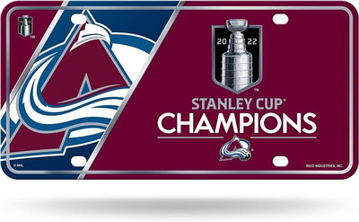 Colorado Avalanche Metal Auto Tag License Plate, 2022 Stanley Cup ...