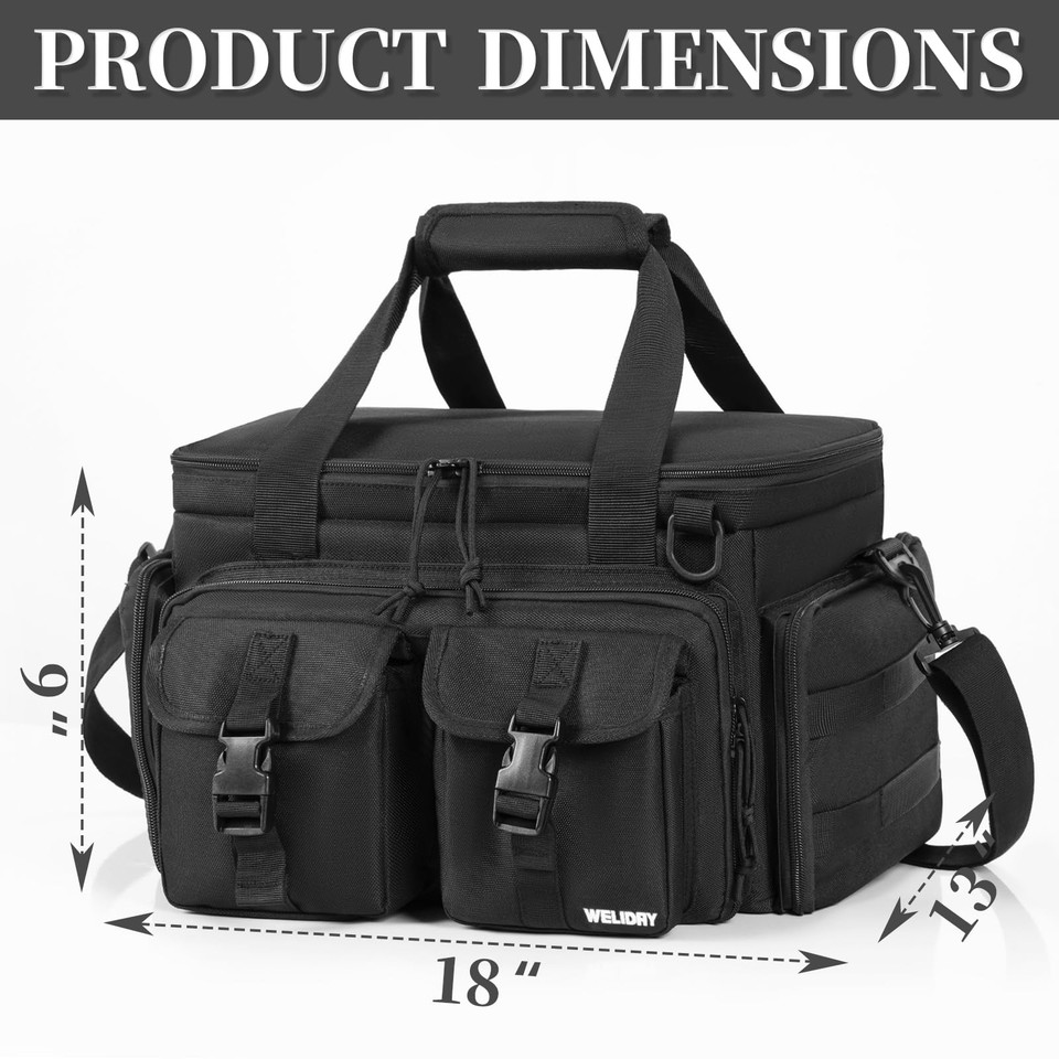 Tactical Gun Range Bag for 4 Handguns, Extra Large Pistol Shooting ...