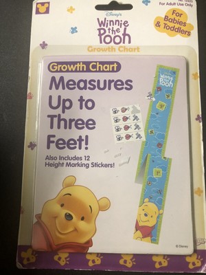 Disney Winnie The Pooh Growth Chart Height Stickers Up to 3 Feet - NOS ...