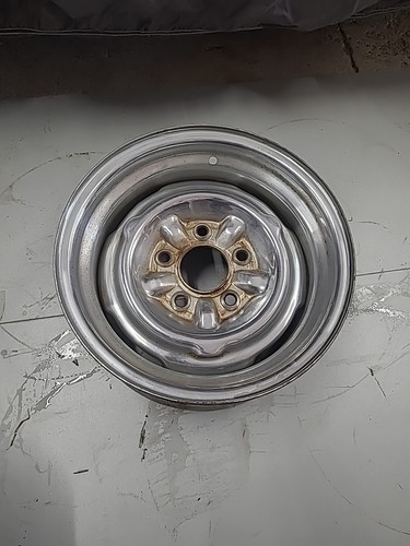 CHROME Reverse STEEL 14x6 5 X 4.75 WHEELS RIMS chevy impala patina ...