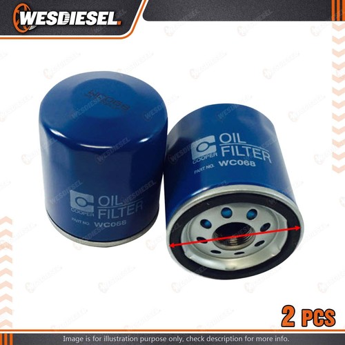 2 x Wesfil Oil Filters fits Jeep Cherokee KL Compass Patriot MK M6 ...