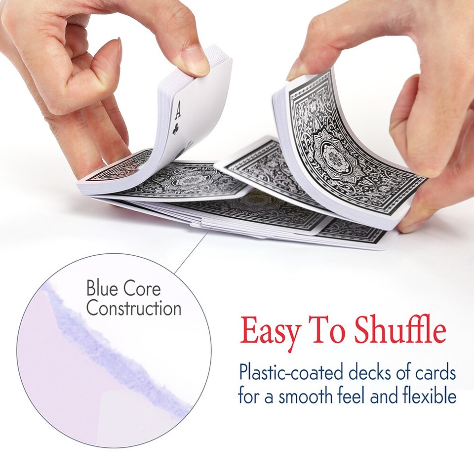 4 Decks Pinochle Playing Cards 2 Red & 2 Blue Special 48 Card each Deck ...