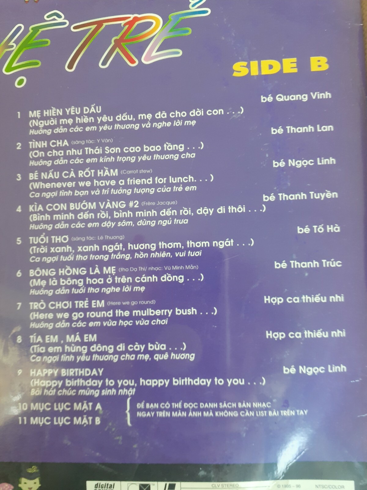 The He Tre LASER DISC- Vietnamese phim Viet Nam Children Trung Tam Bang ...