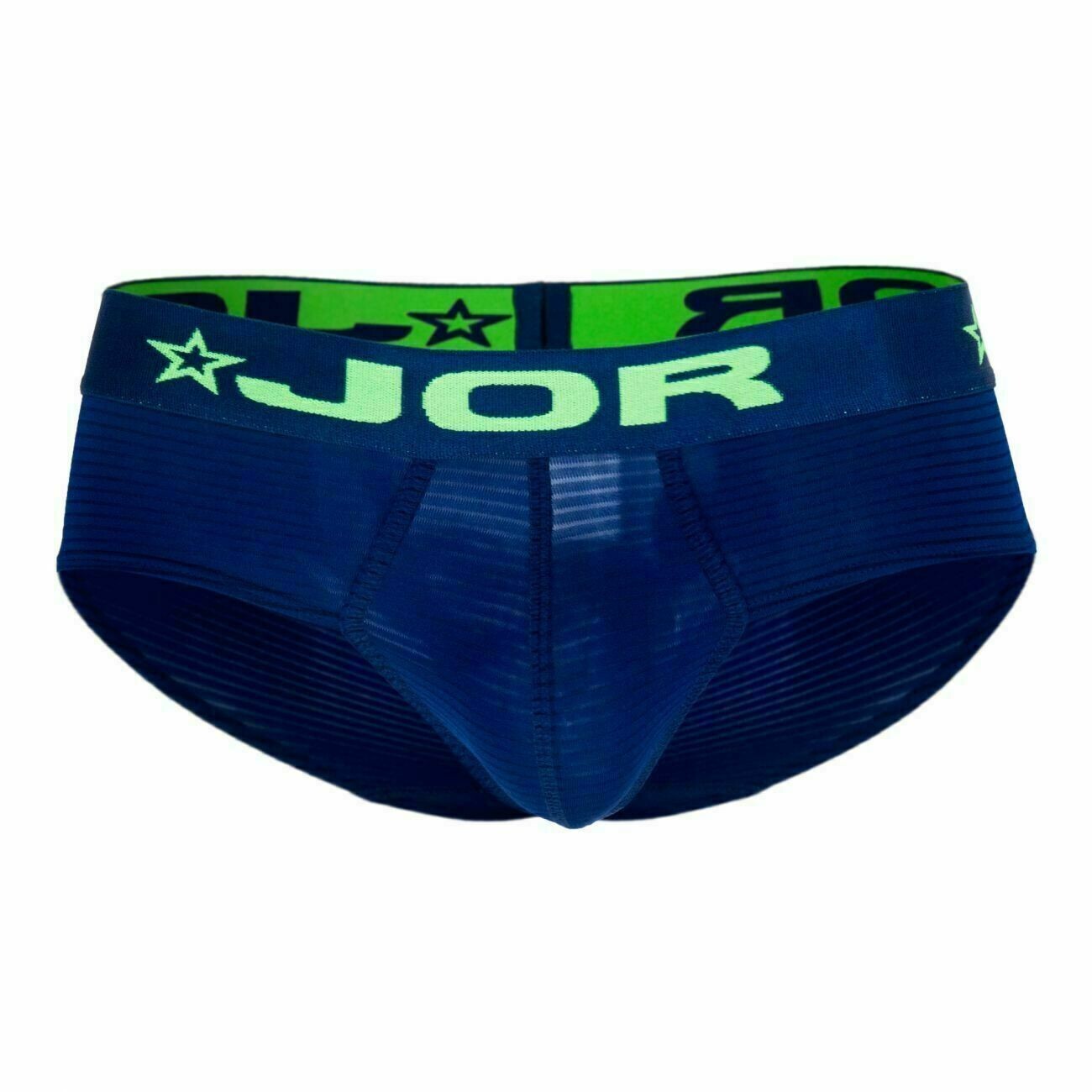 JOR Kabala Blue/Lime wide bold logo waistband Brief Sexy Men's ...