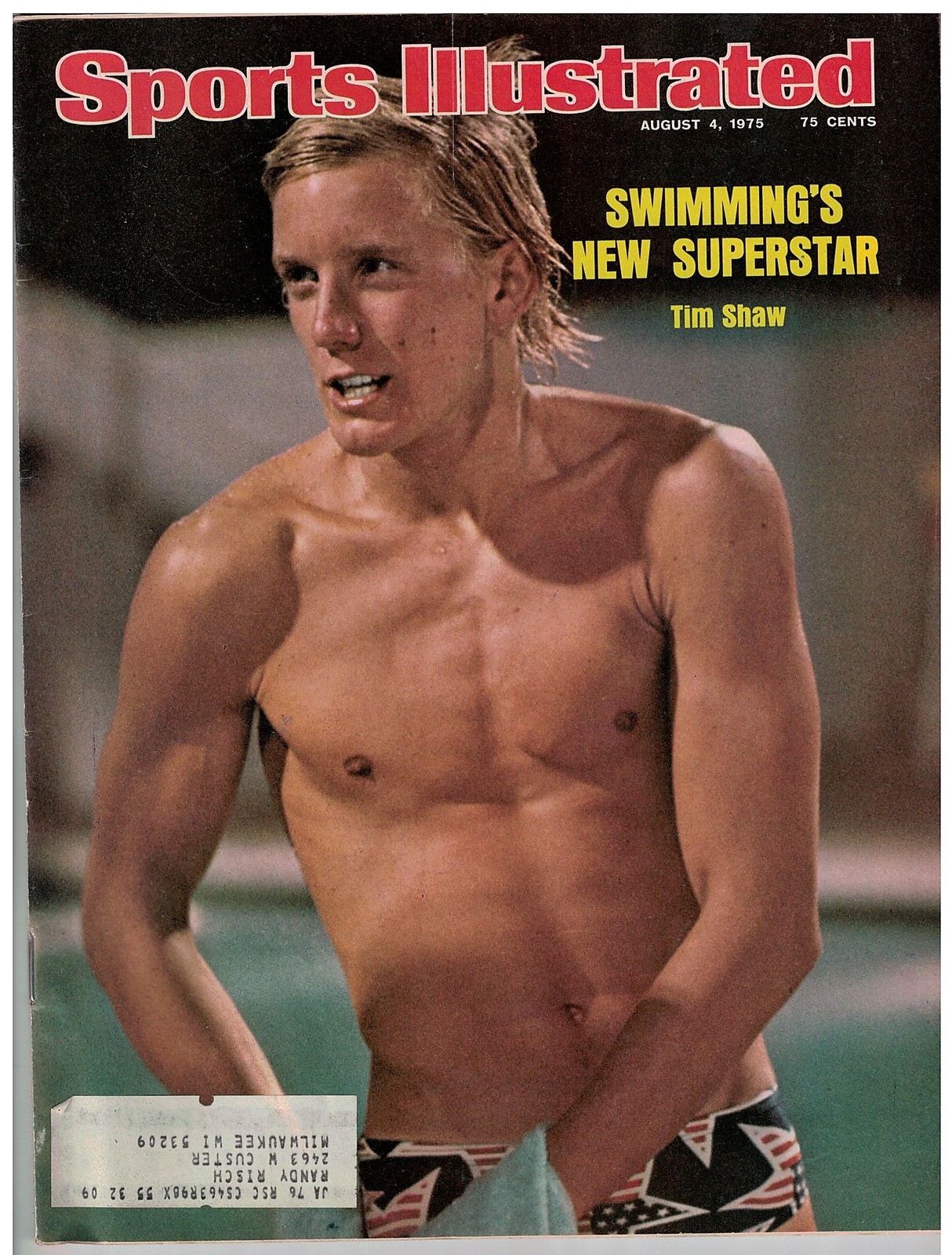 Aug 4, 1975 Sports Illustrated Swimmer Tim Shaw | eBay