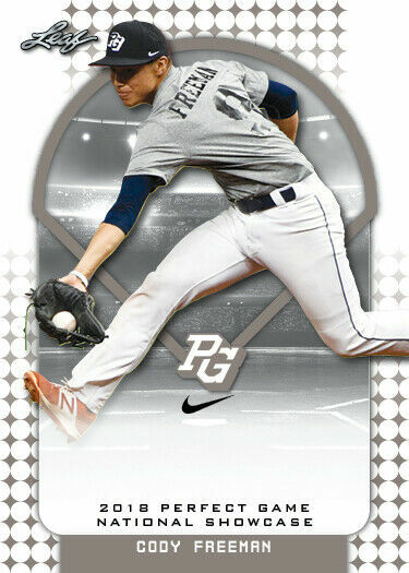 CODY FREEMAN 2018 "1ST EVER PRINTED" LEAF PERFECT GAME ROOKIE CARD #138 ...