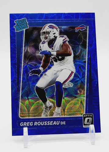 Greg Rousseau RATED ROOKIE Blue Scope PRIZM 2021 Panini Donruss Optic ...