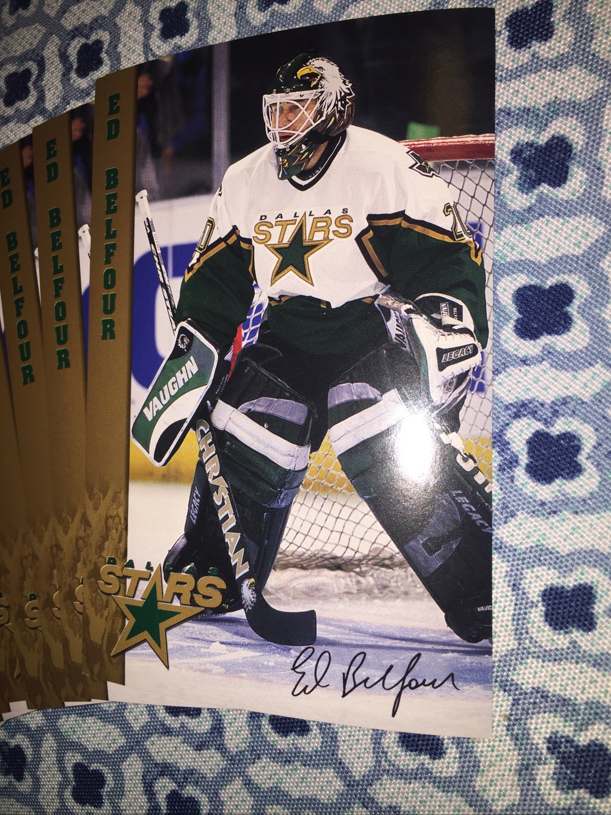 12- ED BELFOUR 4 X 6 POSTCARD SIZE DALLAS STARS | eBay