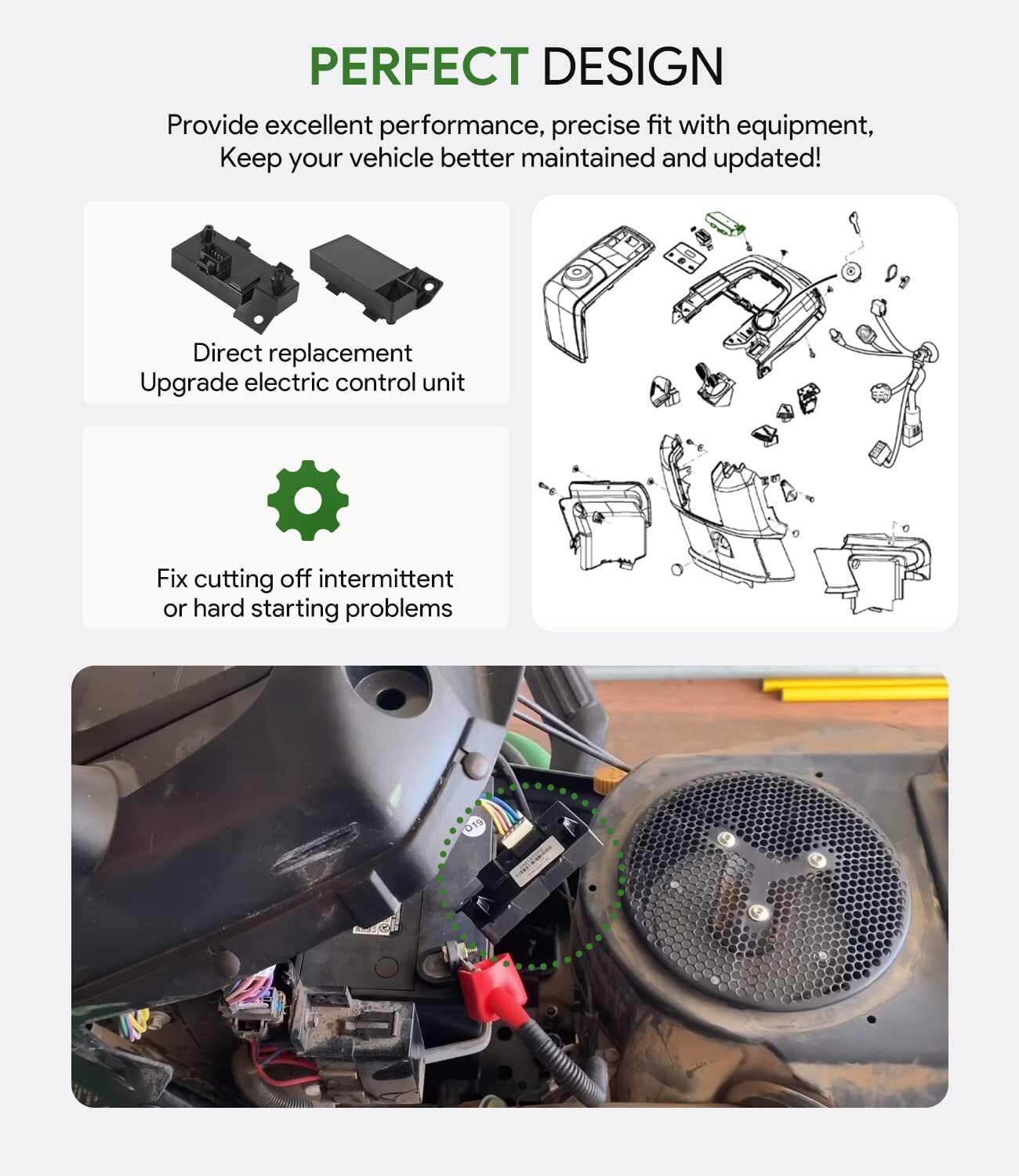 AM141075 Electronic Control Unit Module for John Deere X300 X320 X340 ...