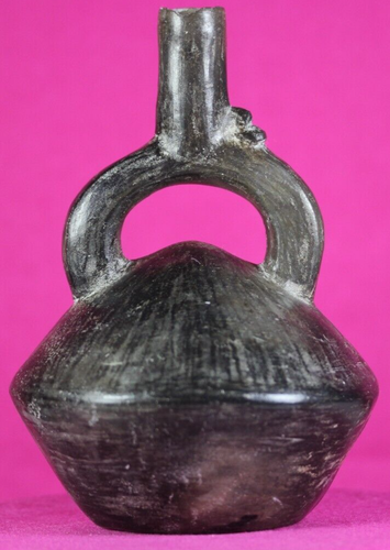 Pre Columbian Artifact Moche Stirrup Jar Pottery 100-800 AD Authentic ...