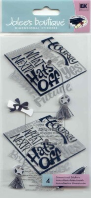 Jolee's Boutique 3-D stickers GRADUATION BLACK CAPS Theme 67810 Fast ...