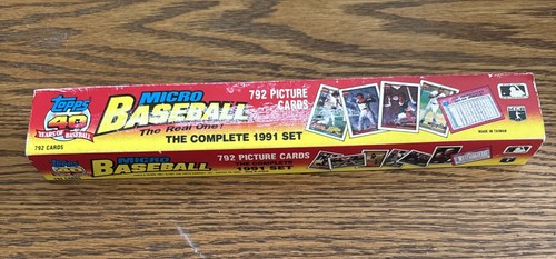 1991 TOPPS MICRO - Mini Baseball Cards - 792 opened Card Complete Set ...