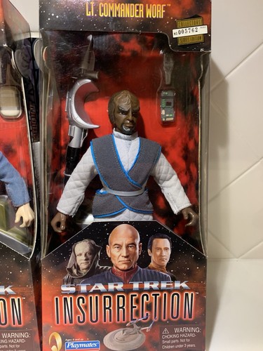 Star Trek Insurrection LOT Lt. Commander Worf + Data 1998 Playmates NIB ...