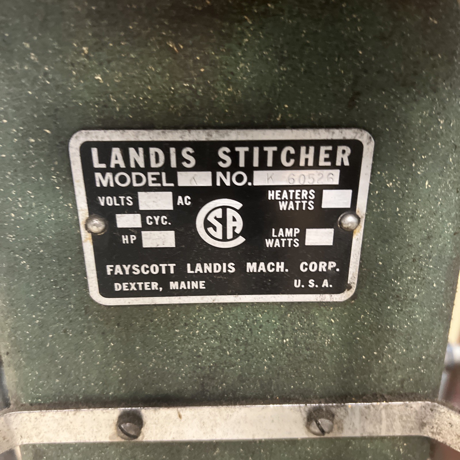 Landis Model K Curved Needle Outsole Stitcher – Vintage Cobbler ...