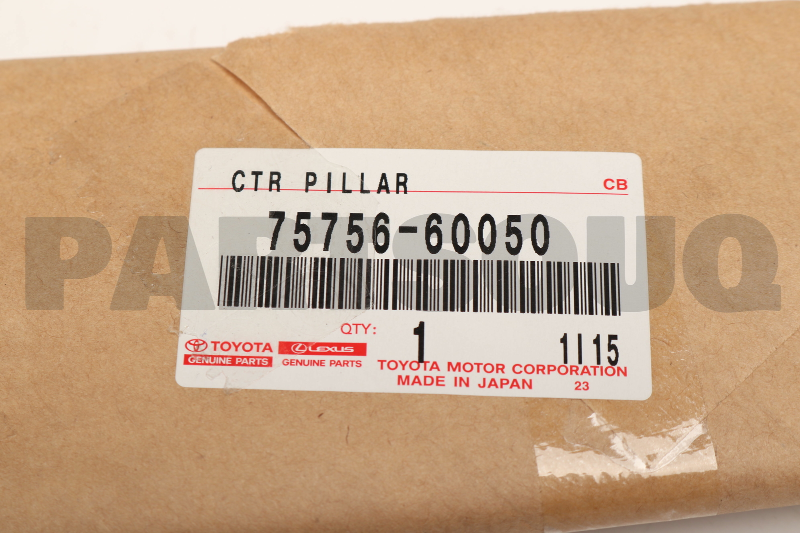 7575660050 Genuine Toyota MOULDING, FRONT DOOR WINDOW FRAME, REAR LH ...