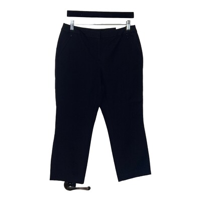 Alfani NWT 4 Black Capri Mid Rise Work Pant $59 R177 | eBay