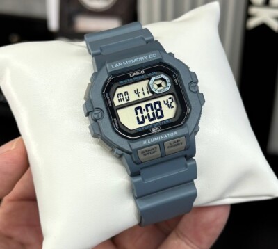 Casio WS-1400H-2A Runner Workout Blue Digital 60-Lap Memory Men's Sport ...
