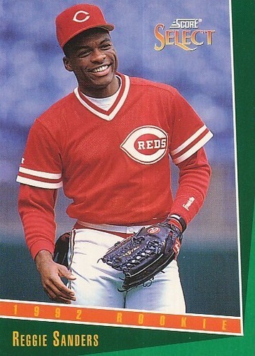 #274 CINCINNATI REDS # REGGIE SANDERS - CF # BASEBALL CARD SCORE SELECT ...
