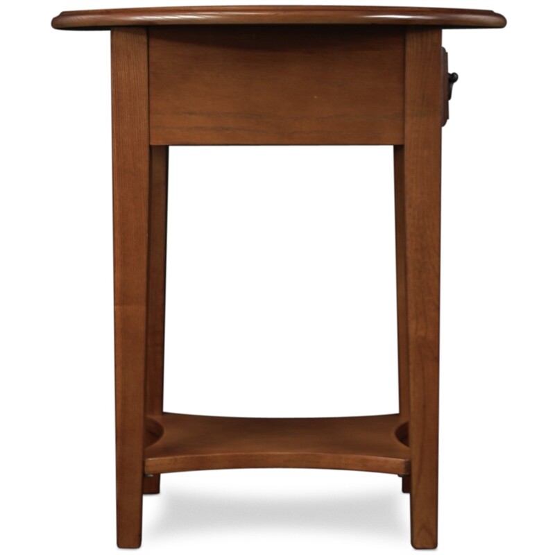 Leick Furniture Wood Oval End Table in Medium Oak Wood | eBay