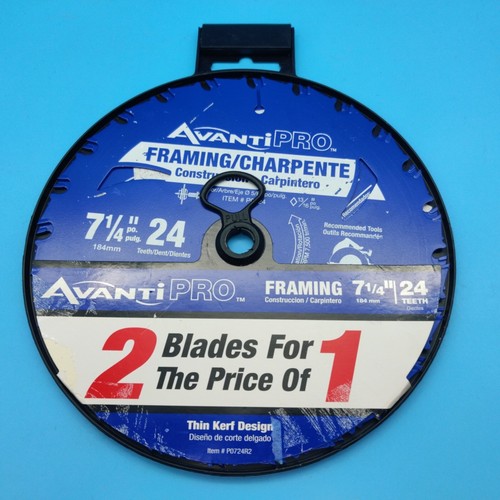 Avanti-Pro 7-1/4 in. x 24 Teeth Medium Duty Framing Saw Blade (2-Pack ...