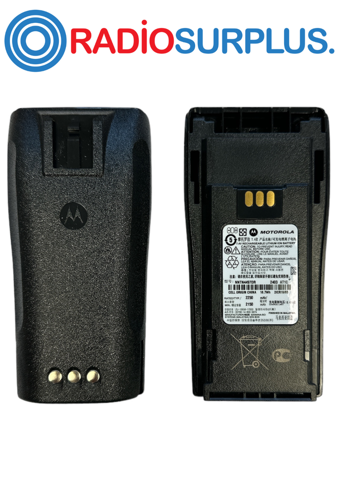 1 x Motorola Original NNTN4497 Lithium 2250Mah Battery for CP200 CP200D ...