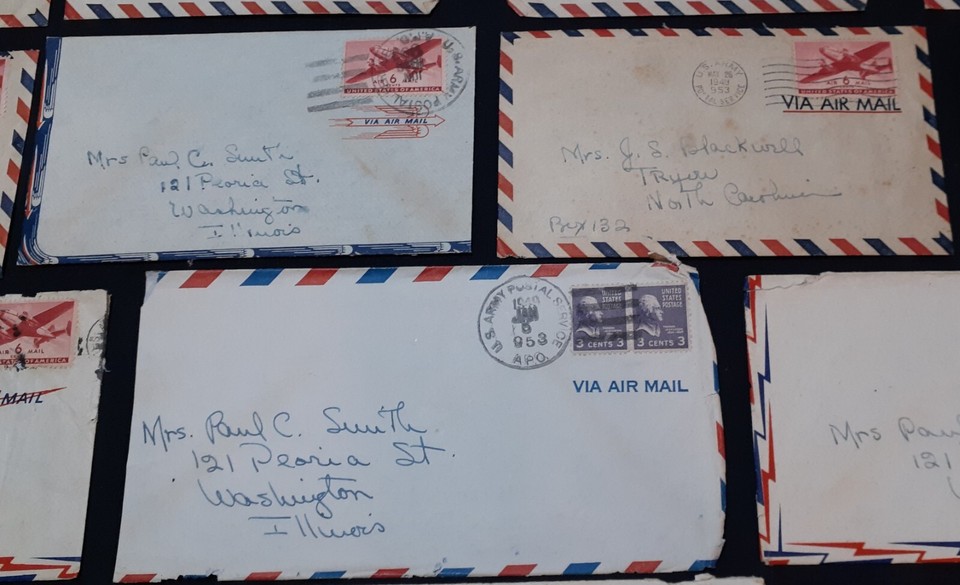 WWII US Army Postal History Lot 36 Covers - APO, Censor, Airmail, Stamp ...