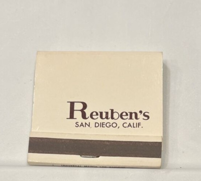 Reuben's San Diego California CA Matchbook Unstruck | eBay