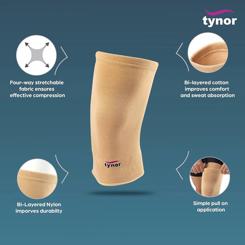 TYNOR Knee Cap For Men & Women, Pair Of Knee Sleeve For Pain Relief | eBay
