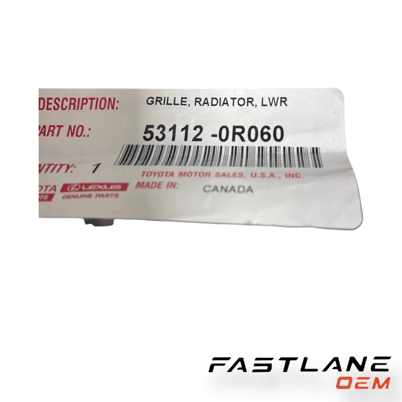 2015-2018 TOYOTA RAV4 FRONT LOWER RADIATOR GRILLE NEW OEM 53112 -0R060 ...