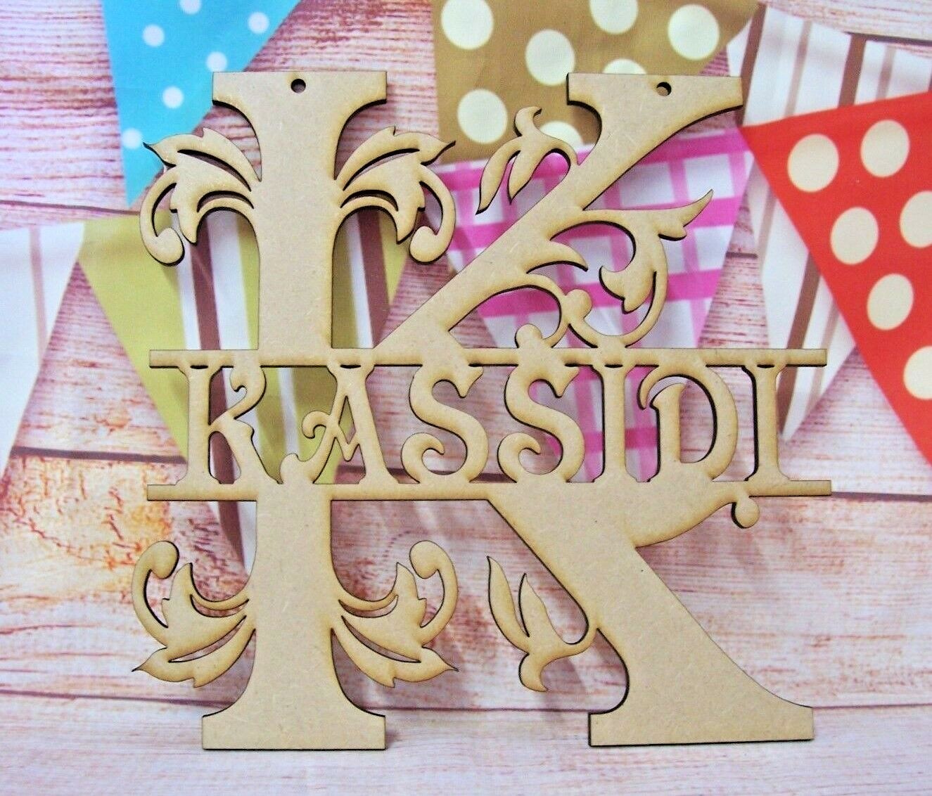 Personalised Monogram Names Words MDF Craft Blank Varied sizes # ...