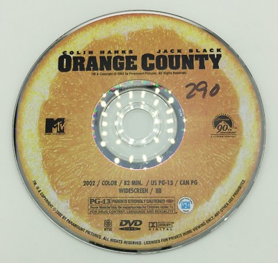 Orange County DVD DISC ONLY Widescreen Colin Hanks Jack Black First ...