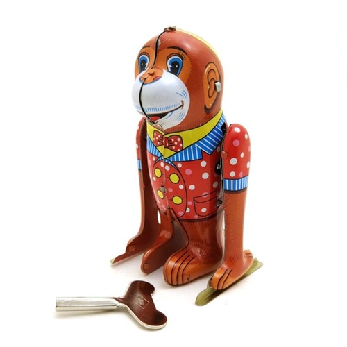 Windup Toy Circus Monkey Clockwork Tinplate Monkey Iron Toy Kids ...