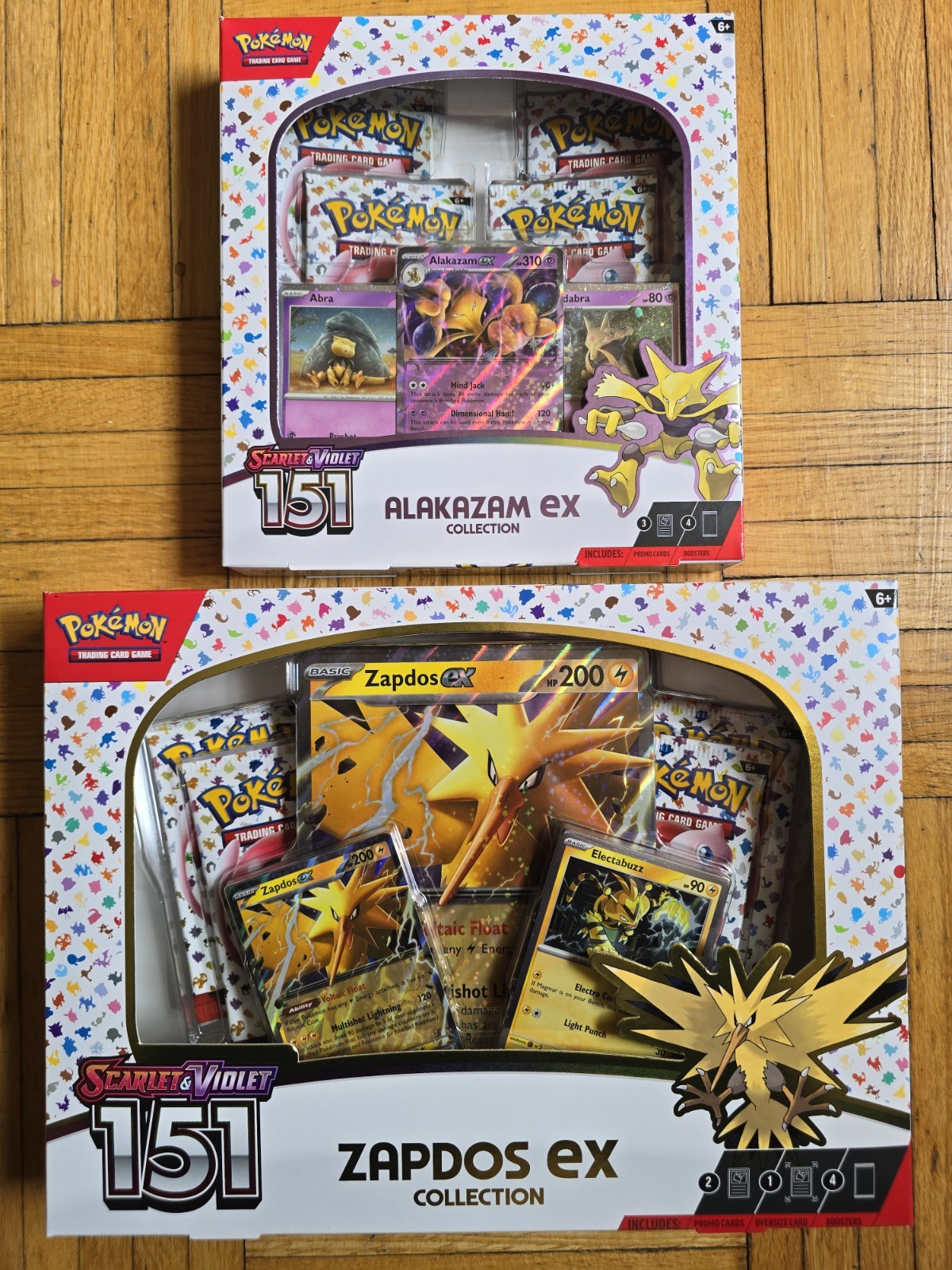 Pokémon TCG - S/V 151 Zapdos ex and Alakazam ex Bundle Deal - 8 packs ...