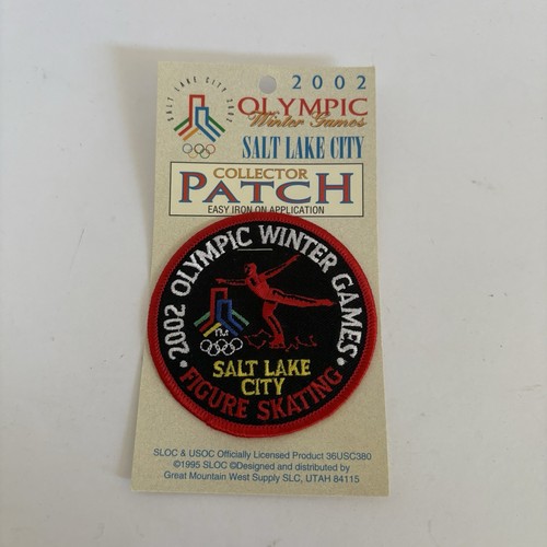 2002 SALT LAKE CITY WINTER OLYMPICS embroidered patch bid logo FIGURE ...