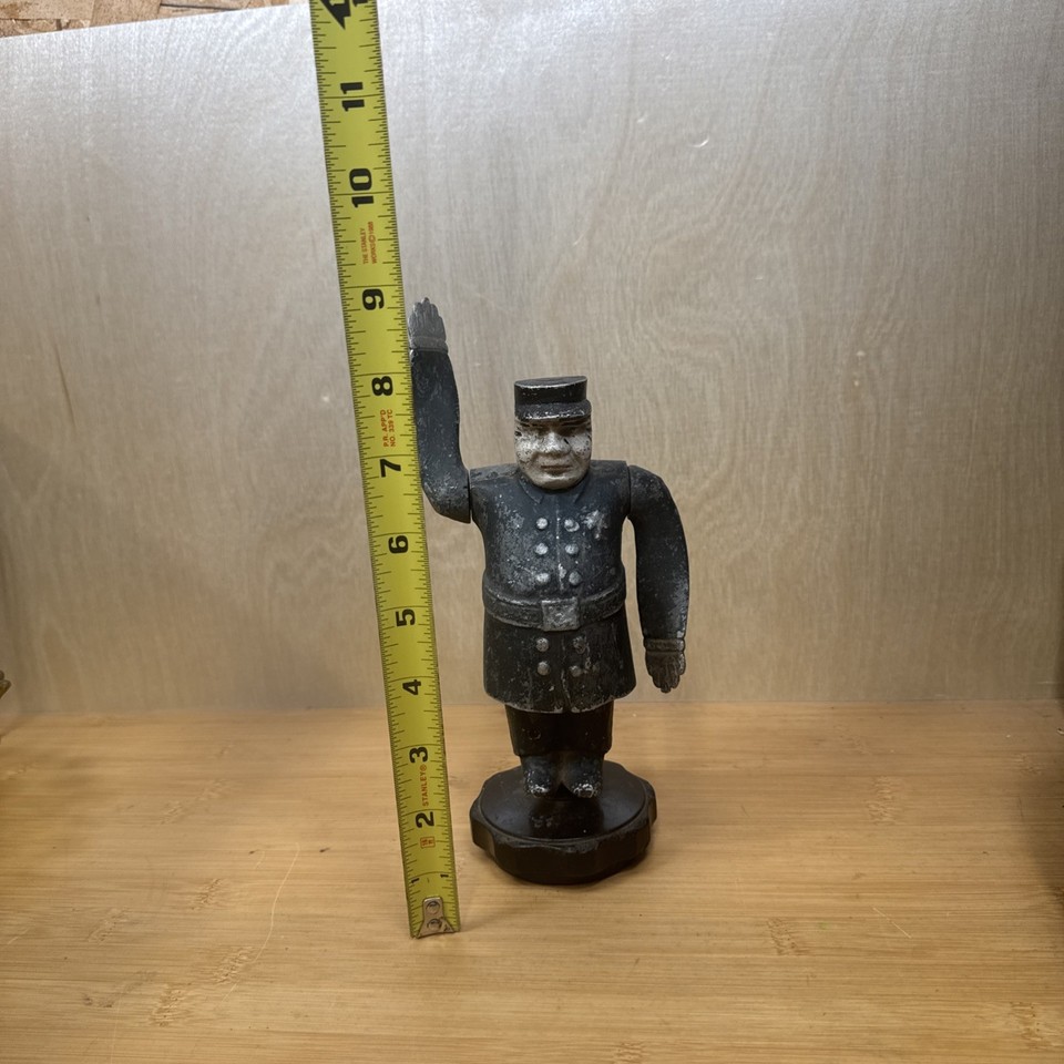 POLICEMAN RADIATOR CAP WHIRLIGIG MASCOT COP ARMS SPIN AS CAR MOVES ...
